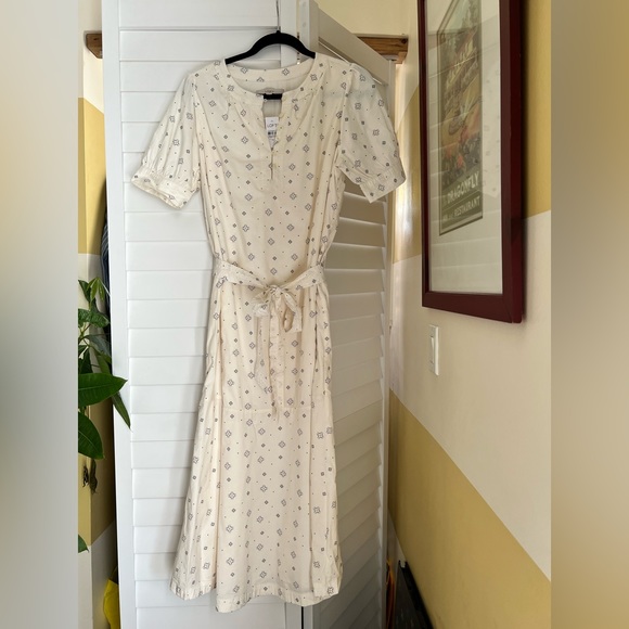 LOFT | Dresses | Ann Taylor Loft Bohemian White Midi Dress Springsummer ...